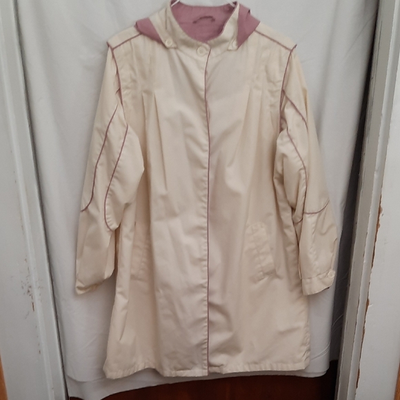 Rainbow | Jackets & Coats | Rainbow Cream And Pink Trench Coat ...